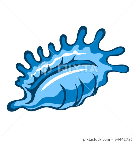 Open sea shell isolated on white background - Stock Illustration ...