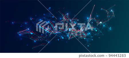 Abstract polygonal vector science background... - Stock Illustration ...