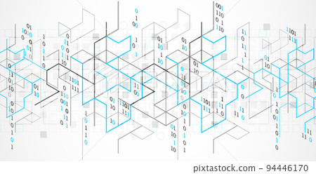 Vector illustration. Digital binary technology... - Stock Illustration ...