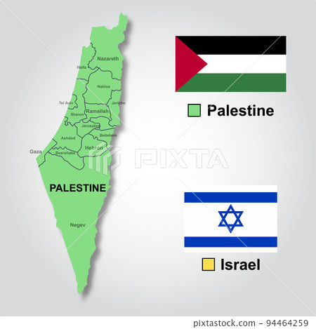 Vector map of palestine isolated on white... - Stock Illustration ...