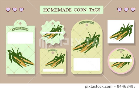 Label for homemade corn. canned corn packaging.... - Stock Illustration ...