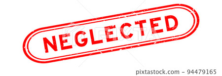 Grunge red neglected word rubber seal stamp on... - Stock Illustration ...