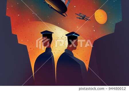 Aerospace Engineering and Operations... - Stock Illustration [94480012 ...