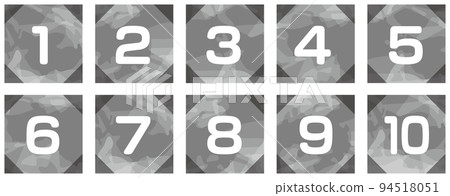 watercolor numbers square monochrome - Stock Illustration [94518051 ...