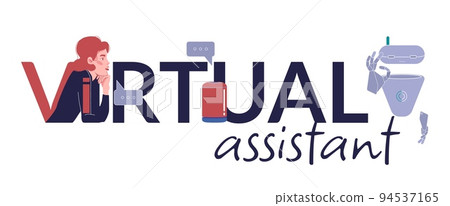 Virtual Assistant Text Composition - Stock Illustration [94537165] - PIXTA