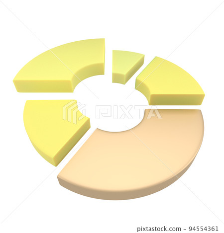 Circle diagram graph icon. Simple 3d render... - Stock Illustration ...