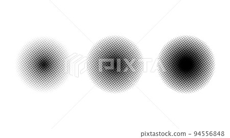Halftone circle gradient set. Comic style round... - Stock Illustration ...