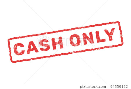 Only cash stamp grunge red rubber symbol.... - Stock Illustration ...