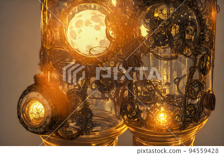 Fantasy steampunk design. Abstract background.... - Stock Illustration ...