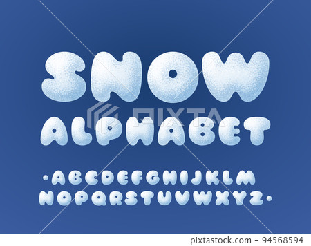 Winter snowy alphabet for Christmas design.... - Stock Illustration ...