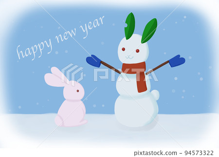 snowman rabbit and hare - Stock Illustration [94573322] - PIXTA