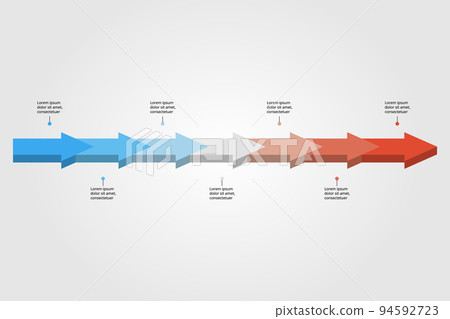 arrow timeline graph chart template for... - Stock Illustration ...