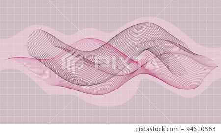 Vector illustration of pink math curves with... - Stock Illustration ...