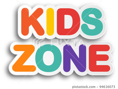 Colorful Kids Zone Lettering - Stock Illustration [94616073] - PIXTA