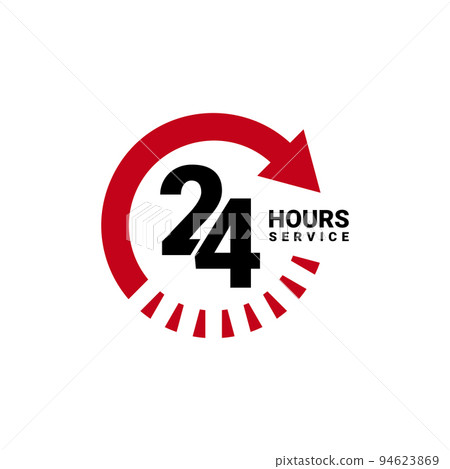 Twenty four hour service vector icon for your... - Stock Illustration ...