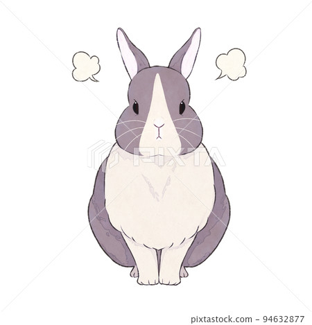 Ash rabbit Dutch expression (angry) - Stock Illustration [94632877] - PIXTA
