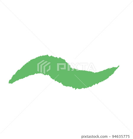 Thick wavy line Handwritten calligraphy Green I... - Stock Illustration ...