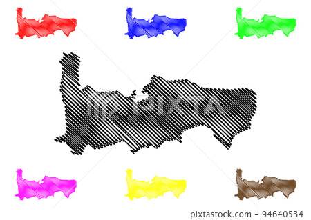 Hama Governorate (Governorates of Syria, Syrian... - Stock Illustration ...