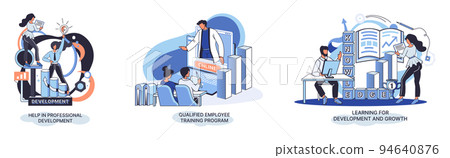Help in professional development. Qualified... - Stock Illustration ...