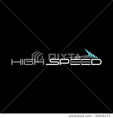 Simple and unique letter or word HIGH SPEED... - Stock Illustration ...