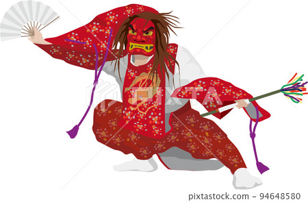 Akaoni poses in Kagura Dance Part 2 - Stock Illustration [94648580] - PIXTA