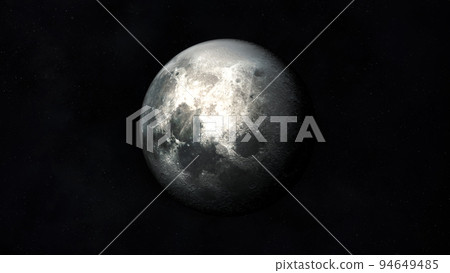 Realistic dark gray image of the moon in outer... - Stock Illustration ...