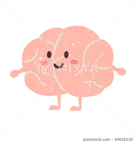 hand drawn cute brain - Stock Illustration [94656220] - PIXTA