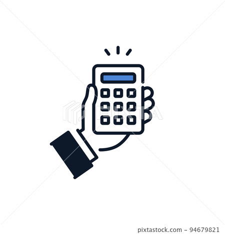 Businessman icon with calculator - Stock Illustration [94679821] - PIXTA