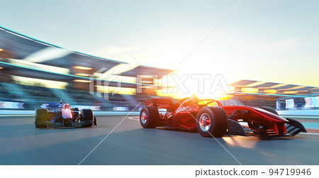 3d render sport racing car fast driving to... - Stock Illustration ...