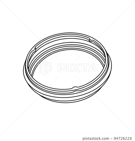 Back side of ceiling light cover (line drawing) - Stock Illustration ...