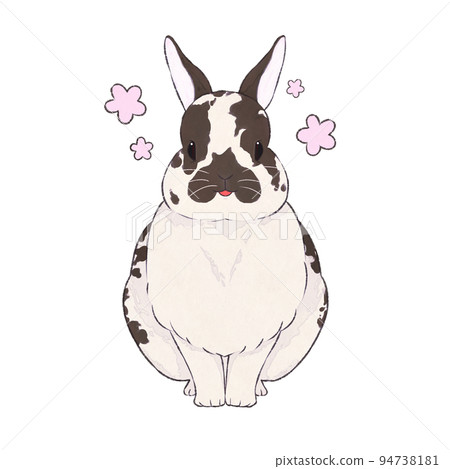 Dark brown rabbit broken expression (comfortable) - Stock Illustration ...