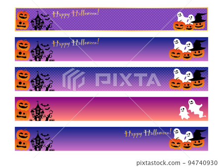 Halloween banner purple - Stock Illustration [94740930] - PIXTA