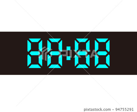 Digital number clock face vector illustration - Stock Illustration ...