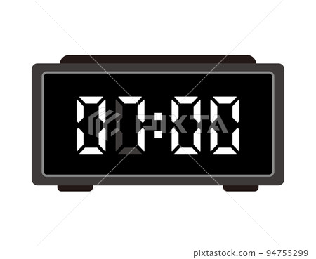 Digital display clock vector illustration - Stock Illustration ...