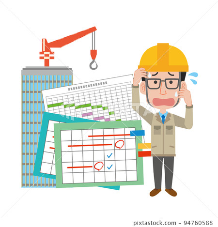 A man who is impatient due to the schedule... - Stock Illustration ...