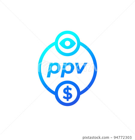 ppv icon, pay per view vector-插圖素材 [94772303] - PIXTA圖庫