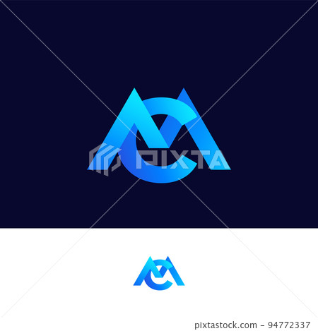 MC monogram vector logo with a gradient - Stock Illustration [94772337 ...
