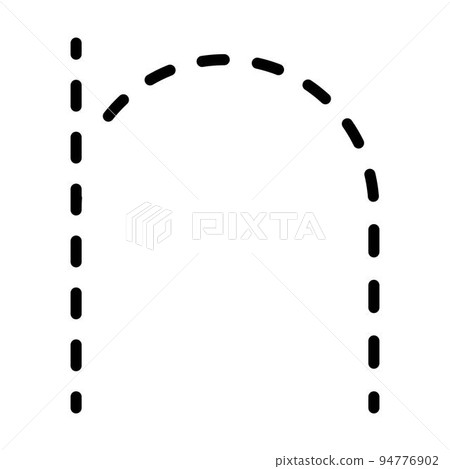 Tracing Alphabet lowercase small letter n...-插圖素材 [94776902] - PIXTA圖庫