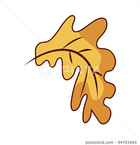 Isolated colored autumn leaf icon Vector - Stock Illustration [94781660 ...