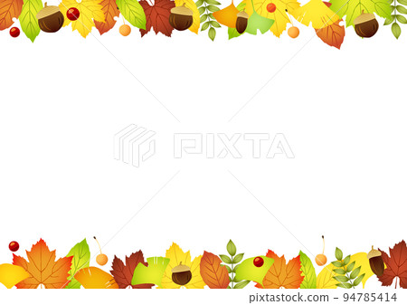 Normal version dead leaf frame top and bottom... - Stock Illustration ...