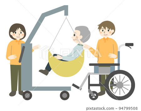 Nursing care transfer lift - Stock Illustration [94799508] - PIXTA