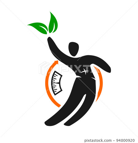 Fat loss burn day night logo template isolated - Stock Illustration ...