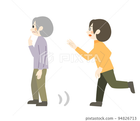 Wandering Elderly Caregiver - Stock Illustration [94826713] - PIXTA