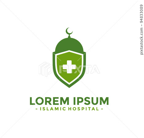 Islamic Hospital Logo Vector. Islamic Medical... - Stock Illustration ...