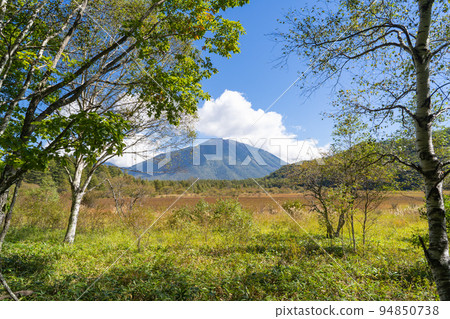 Mount Nantai seen from Odashirogahara (Nikko... - Stock Photo [94850738 ...