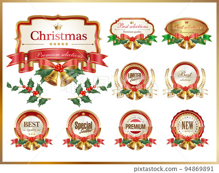 Christmas emblem icon set - Stock Illustration [94869891] - PIXTA