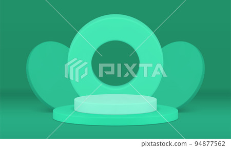Rounded platform foundation stairs circle basic... - Stock Illustration ...