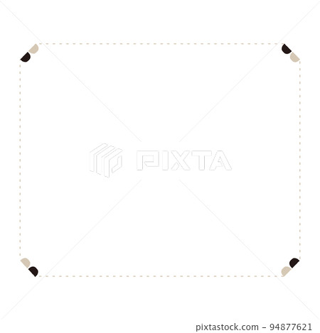 Simple dotted square frame (with decoration) - Stock Illustration ...