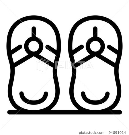 Flip flops icon. Outline flip flops vector icon... - Stock Illustration [94891014] - PIXTA