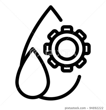Hybrid fuel icon. Outline hybrid fuel vector... - Stock Illustration ...